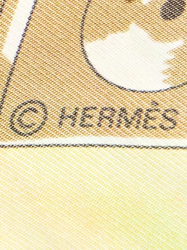 Hermès Cuillers D'afrique Scarf - Yellow