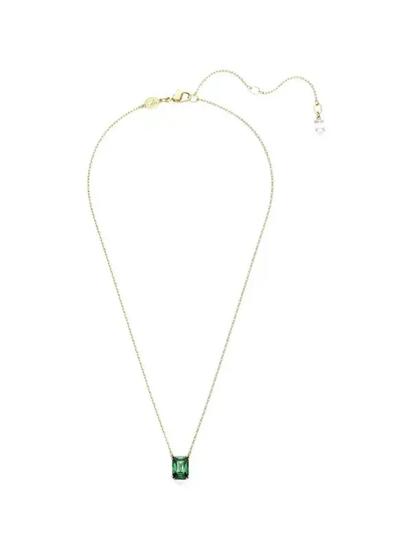 SWAROVSKI Stilla Emerald-cut Crystal Necklace - Gold