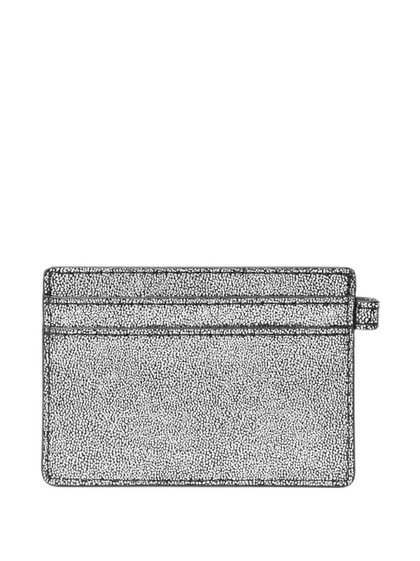 Michael Kors Jet Set Metallic-leather Card Case With Charms