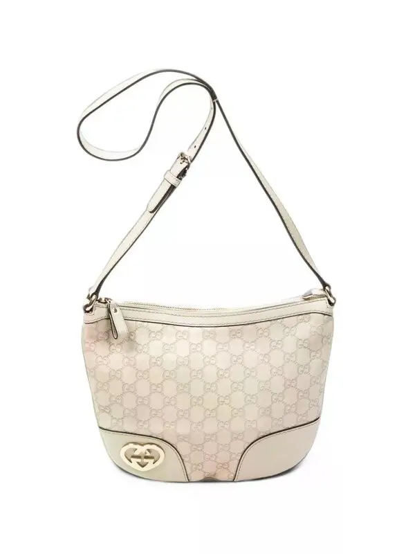 Gucci 2000s Lovely Heart Guccissima Shoulder Bag
