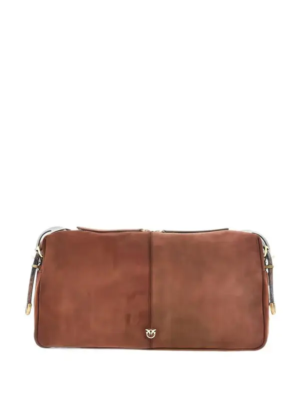 Pinko Keeper Bag Large Shoulder Bag In Spray-effect Suede