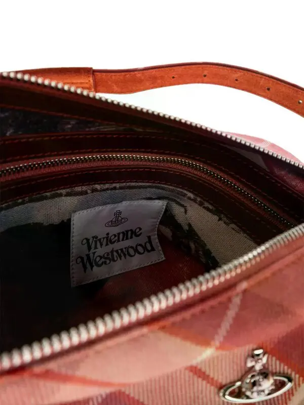 VIVIENNE WESTWOOD Emma Tartan Shoulder Bag - Red
