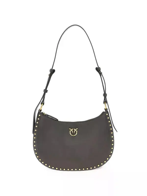 Pinko Mini Half Moon Stud-embellished Shoulder Bag - Brown