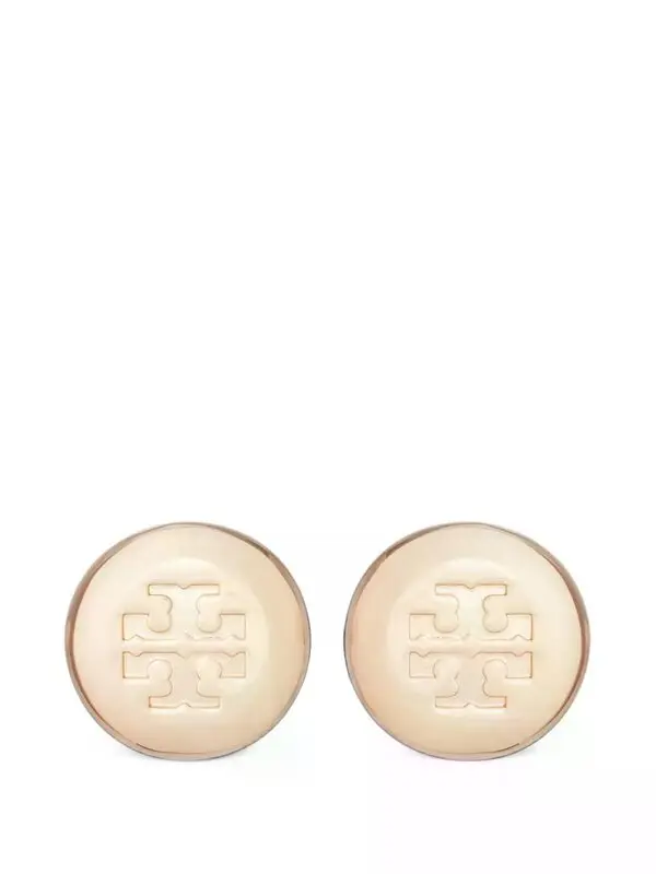 Tory Burch Logo-engraved Stud Earrings - Gold