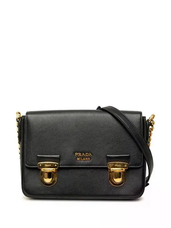 Prada 2013-2026 Saffiano Push Lock Crossbody Bag
