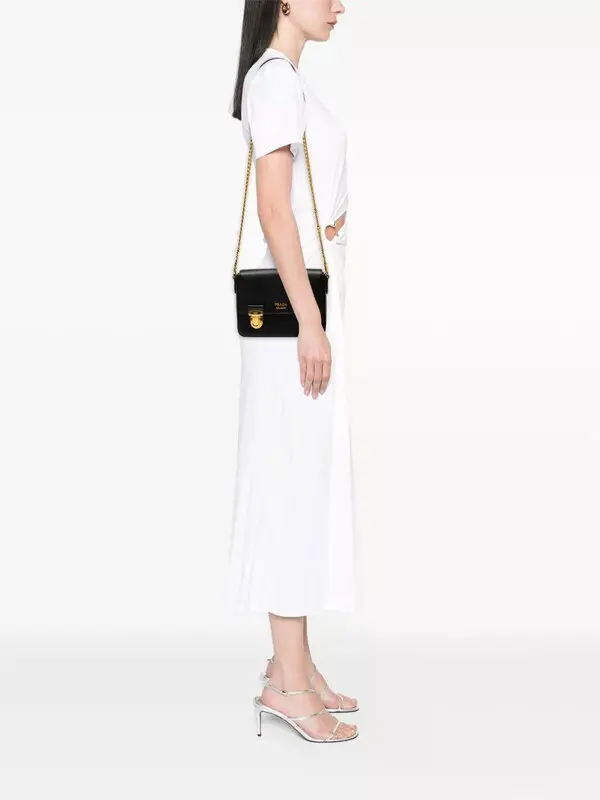 Prada 2013-2026 Saffiano Push Lock Crossbody Bag