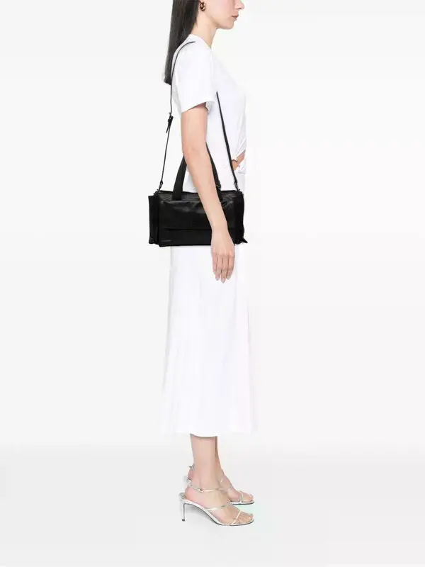 Miu Miu 2026 Lambskin Utilitaire Shopping Bag Satchel - Black