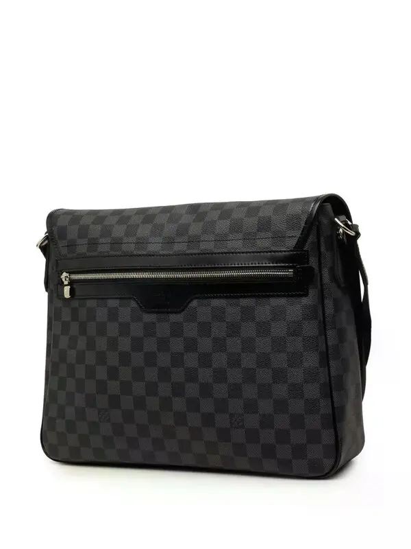 LOUIS VUITTON 2010 Damier Graphite Daniel Gm Crossbody Bag - Black