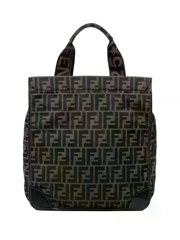 Fendi 2000-2010 Zucca Canvas Foldable Tote Bag - Brown