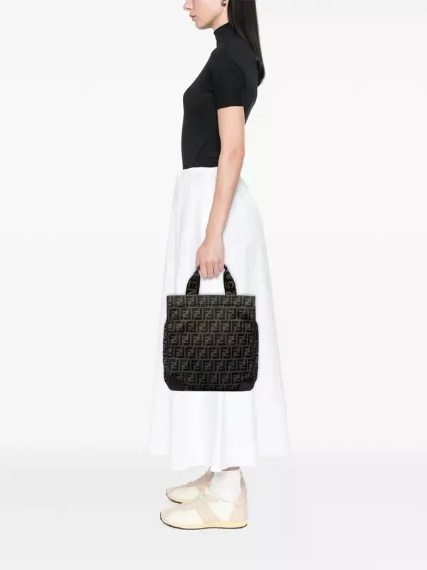 Fendi 2000-2010 Zucca Canvas Foldable Tote Bag