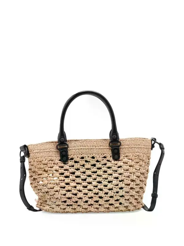 Balenciaga 2021-2026 Raffia Le City Satchel