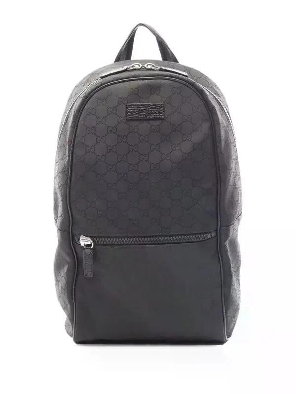 Gucci 2000-2015 Gg Nylon Backpack - Black