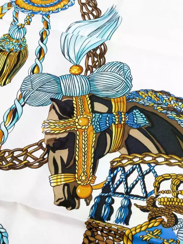 Hermès 1990-2020 Le Timbalier Silk Scarf 90 Scarves