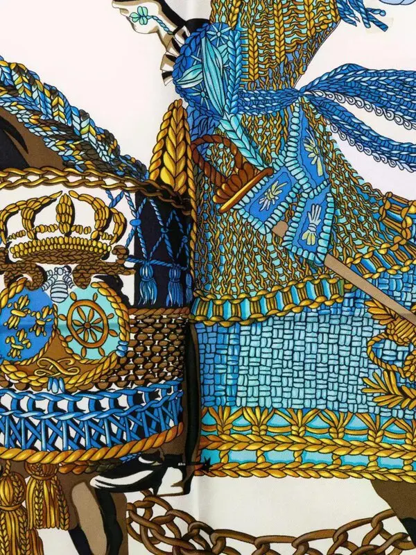 Hermès 1990-2020 Le Timbalier Silk Scarf 90 Scarves