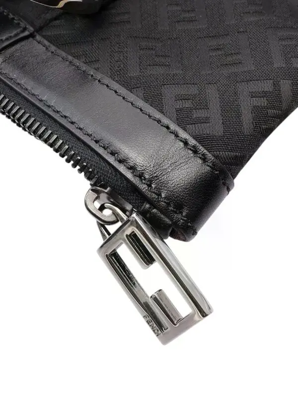 Fendi 2000-2010 Zucchino Canvas Shoulder Bag - Black