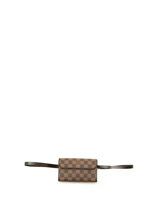LOUIS VUITTON 2002 Damier Ebene Florentine Pochette Belt Bag - Brown