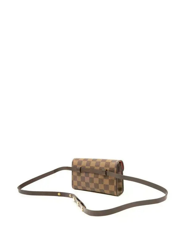 LOUIS VUITTON 2002 Damier Ebene Florentine Pochette Belt Bag - Brown
