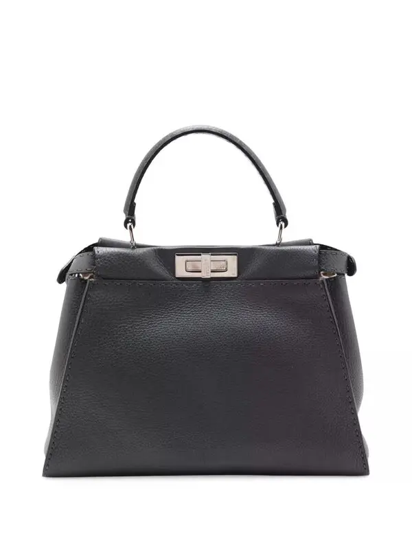 Fendi 2000-2010 Medium Leather Selleria Peekaboo Iconic Satchel