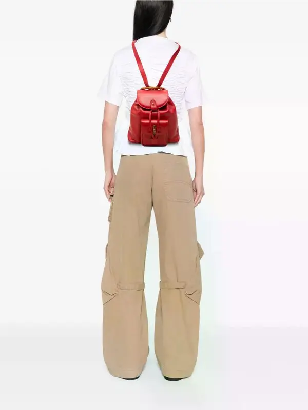 Gucci 2000-2015 Calfskin Bamboo Drawstring Backpack