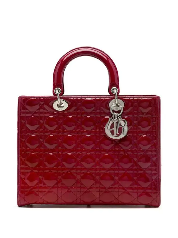 Dior 2014 Large Patent Cannage Lady Satchel
