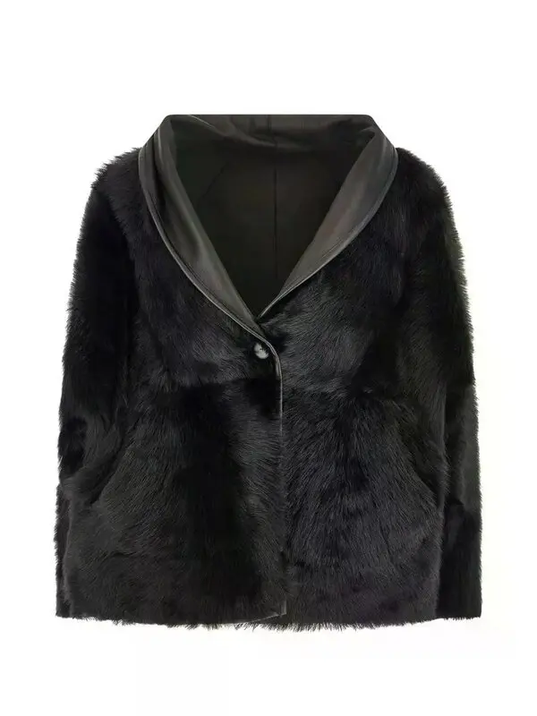 Drome Shearling-trim Shawl-collar Jacket - Black
