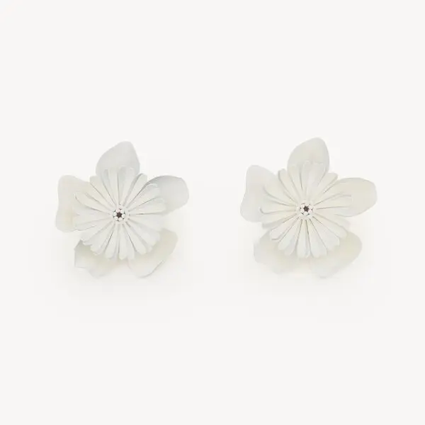 Chloé The Bloom Earrings - Cloudy White