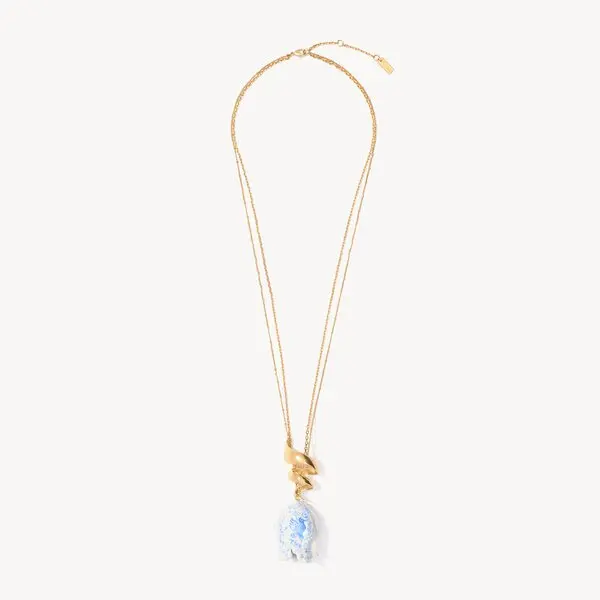 Chloé The Bloomcraft Pendant Necklace - White - Blue