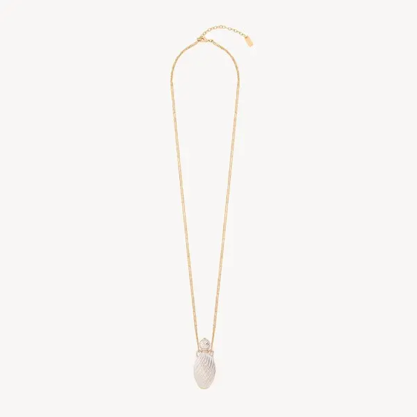 Chloé The Mirror Pendant Necklace - Gold - Silver