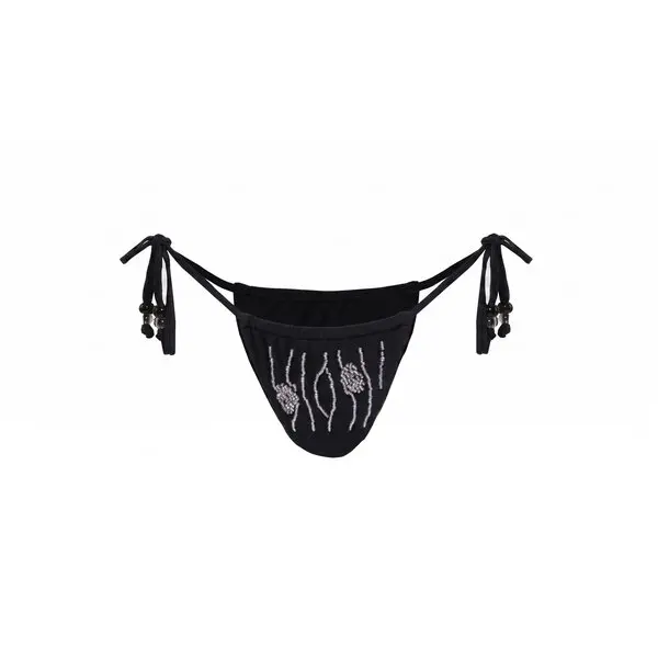 RAW POTENTIAL Alana Bikini Bottoms In Rock - Black