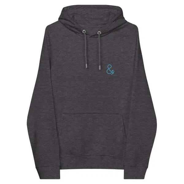 ANCHOR & CREW Heather Just Roam. Seeker Organic Cotton Hoodie - Black