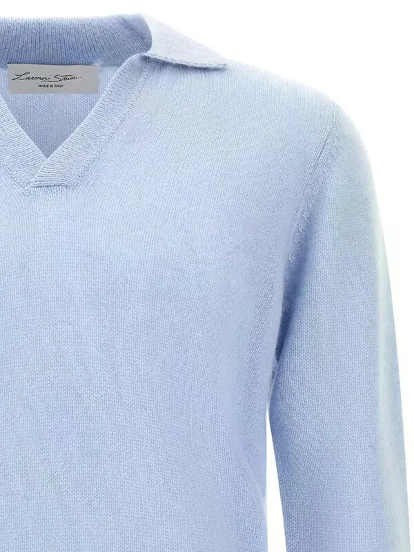 LARMERI STUDIO Long-sleeve Cashmere Polo Shirt