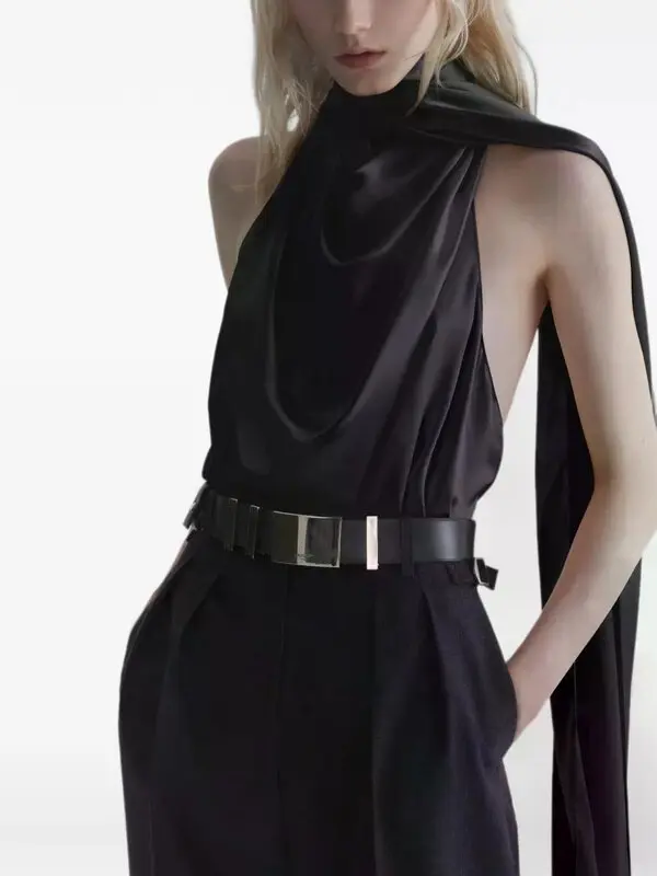 MUGLER Backless Scarf Top