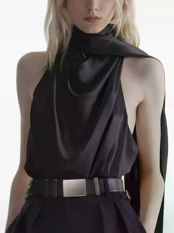 MUGLER Backless Scarf Top