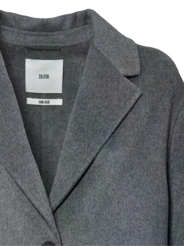 SOLOTRE Single-breasted Notched-lapel Coat