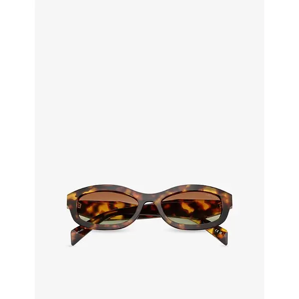 Prada Pr D24s Oval-frame Acetate Sunglasses