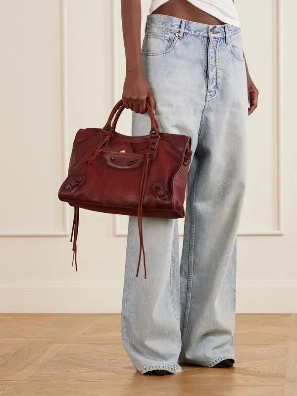 Balenciaga Le City Medium Leather Shoulder Bag