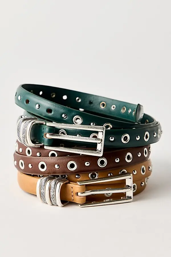 Free People Bowie Slim Belt At - Saddle