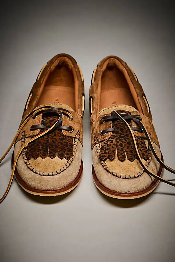 We The Free Benny Interchangeable Boat Shoes Shoe At - Leopard Combo