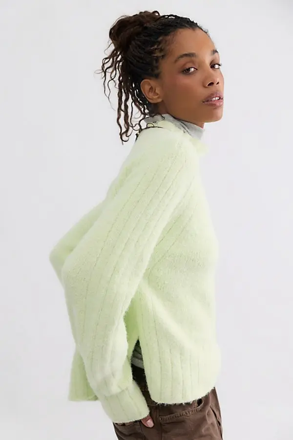 Free People Felix Pullover At - Lime