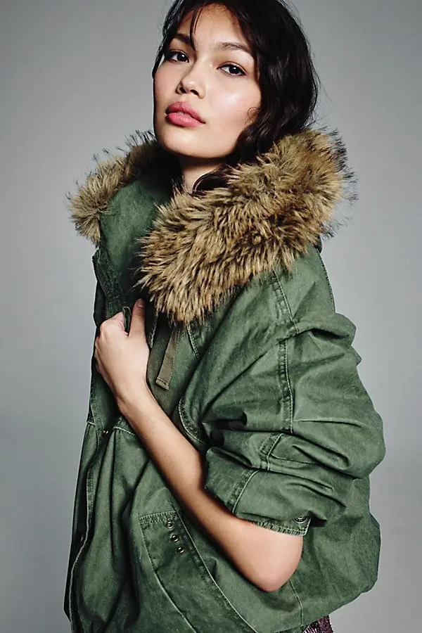 We The Free Odin Padded Parka Top At - Deep Forest Combo