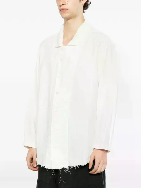 ATELIER SUPPAN Frayed-hem Long-sleeve Shirt