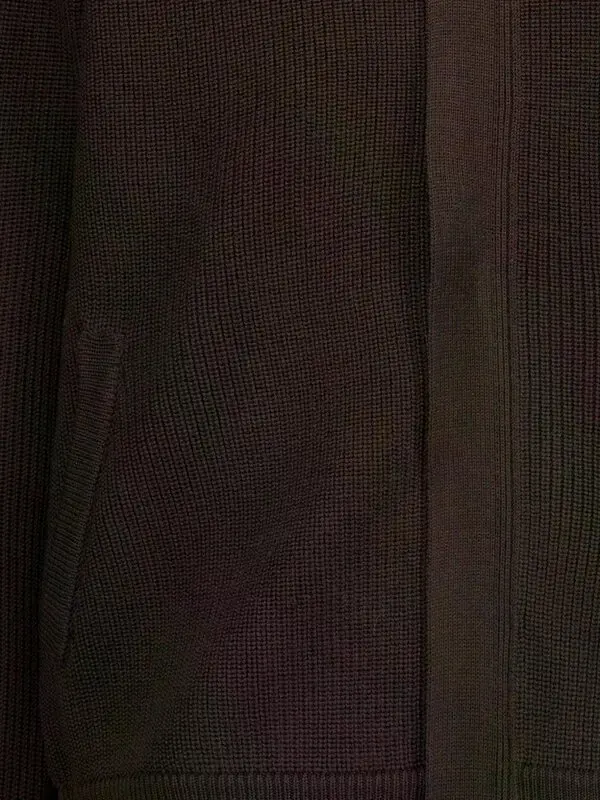 Premiata Ribbed-knit Raglan-sleeve Jacket