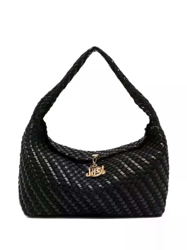 Just Cavalli Woven Logo-charm Shoulder Bag
