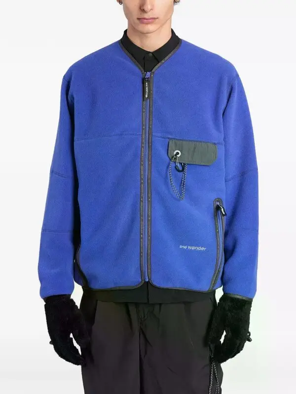 AND WANDER Zip-up Fleece Jacket