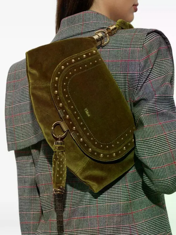Chloé Small Marcie Foulard Studded Shoulder Bag