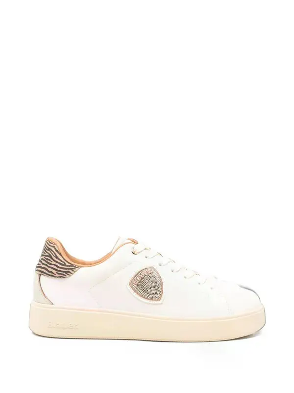 BLAUER. Zebra-print Leather Sneakers