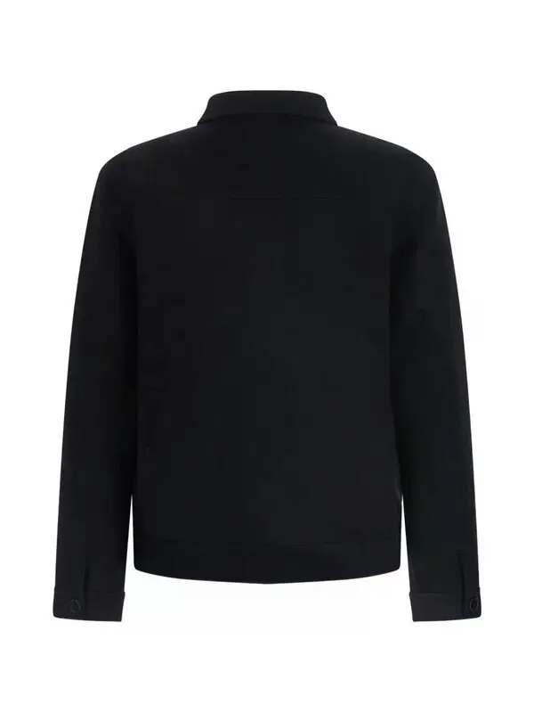 LOW BRAND Button-up Wool Shirt Jacket