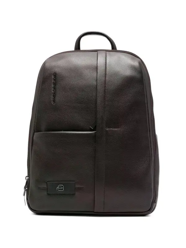 PIQUADRO Russel Grained-leather Backpack - Brown