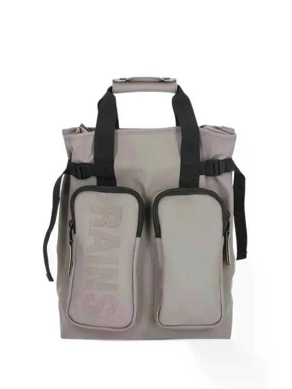Rains Texel Logo-embossed Backpack - Grey