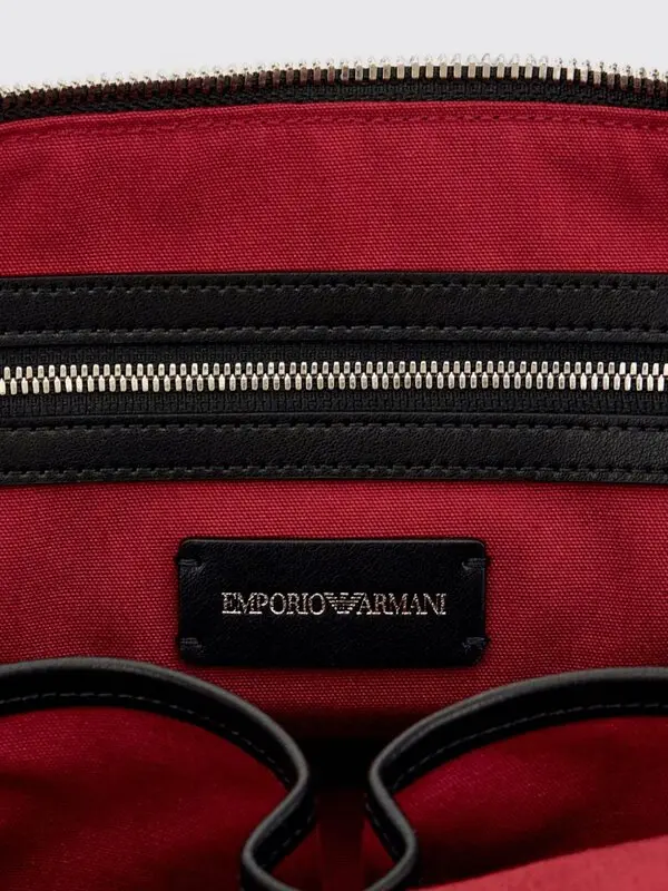 Emporio Armani Smooth Bovine Leather Shoulder Bag With Double Handle